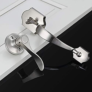 home improvement direct Single Cylinder HandleSet Door Handle for Entrance Front Door Handle for Right Handed Doors, Camelot Trim Lower Half Handle Set in Satin Nickel Finish