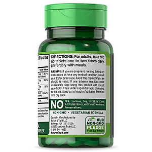 Nature's Truth Vitamin B Complex | Plus B12 | 90 Tablets | Vegetarian and Non-GMO Supplement