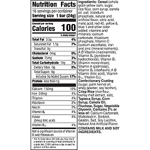 Trix Breakfast Cereal Treat Bars, Value Pack, 16 ct