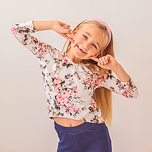 FROG SAC Hairband, Iridescent Glitter Headband for Girls, 13 inch Headband with Non-Slip Lining, Sparkly Hair Accessory for Kids, Cute Little Girl Hairband, Pink, Single Pack