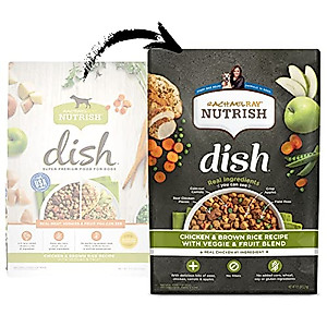 Rachael Ray Nutrish Dish Premium Dry Dog Food, Chicken & Brown Rice Recipe with Veggies & Fruit, 11.5 Pounds
