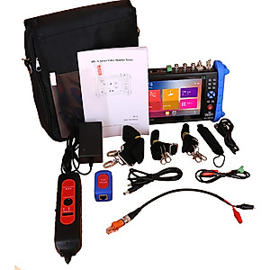 CCTV Tester Pro with 7 Inch Touch Screen-Support IP+Analog+TVI+CVI+AHD+SDI Camera Tester/HDMI-with Cable TDR/IP Discovery/OPM/VFL