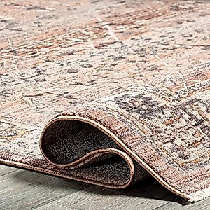 nuLOOM Sorsha Persian Traditional Fringe Area Rug, 5' x 7' 9", Rust