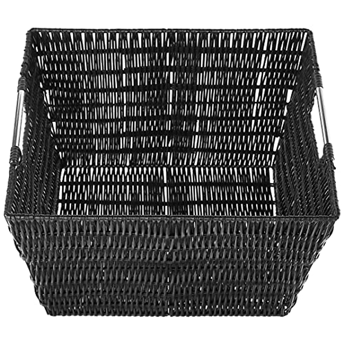 Whitmor Black Rattique Storage Tote