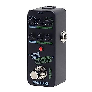 SONICAKE Delay Reverb Pedal Sonic Ambience Multi Mode Tap Tempo Delay and Reverb Guitar Bass Effects Pedal