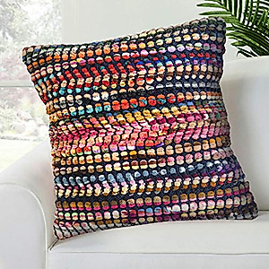 LR Home Multicolored Bohemian Geometric Throw Pillow, 1 Count (Pack of 1), Multi
