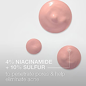 Neutrogena Stubborn Acne Spot Drying Lotion, Fragrance-Free Sulfur Acne Treatment Clears Acne By Drying Up & Shrinking Pimples, Paraben- & Oil-Free, 10% Sulfur & 4% Niacinamide, 1.0 fl. oz