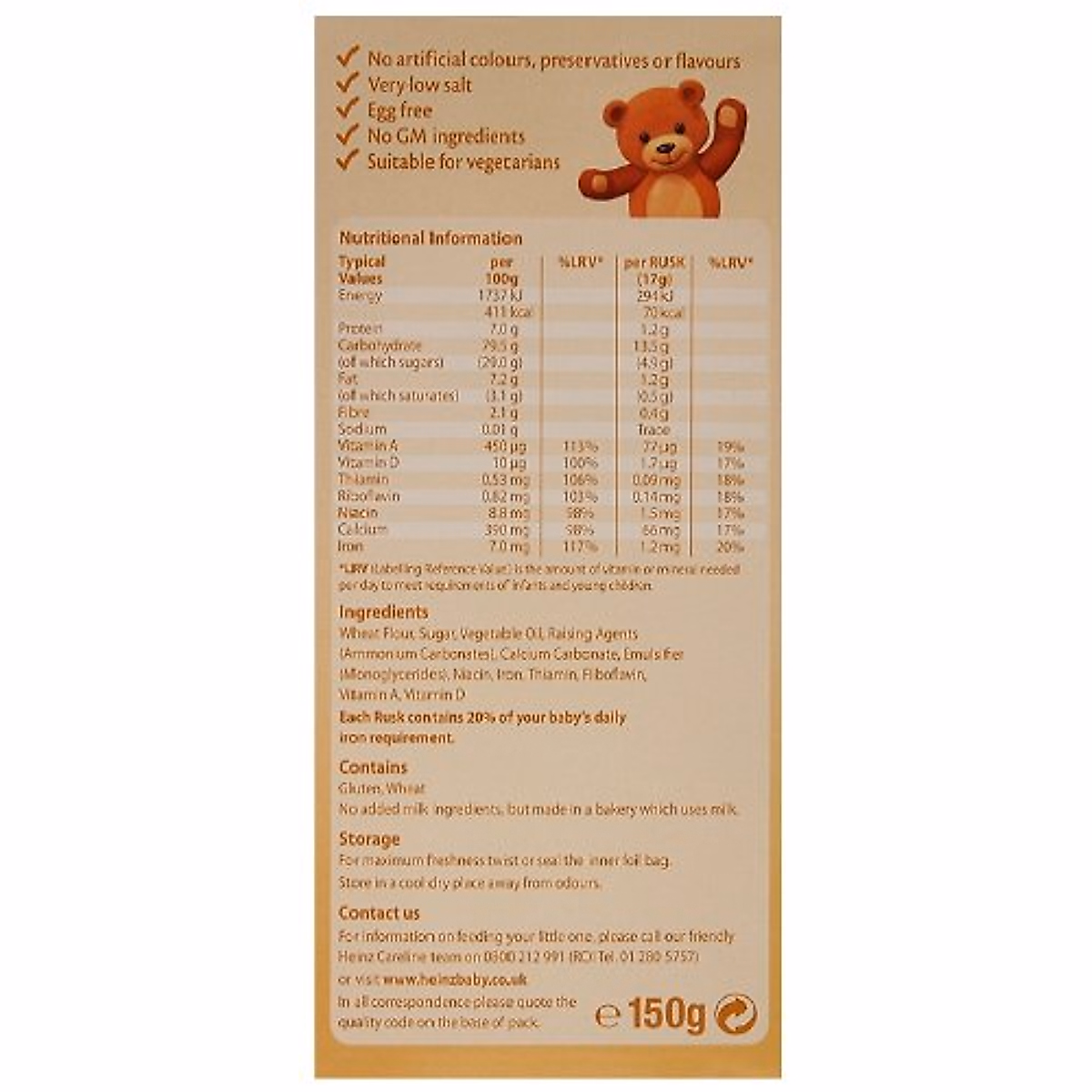 Heinz Farley Rusks, Biscuits For Baby's & Toddlers, 5.3-Ounce Boxes (Pack of 6)