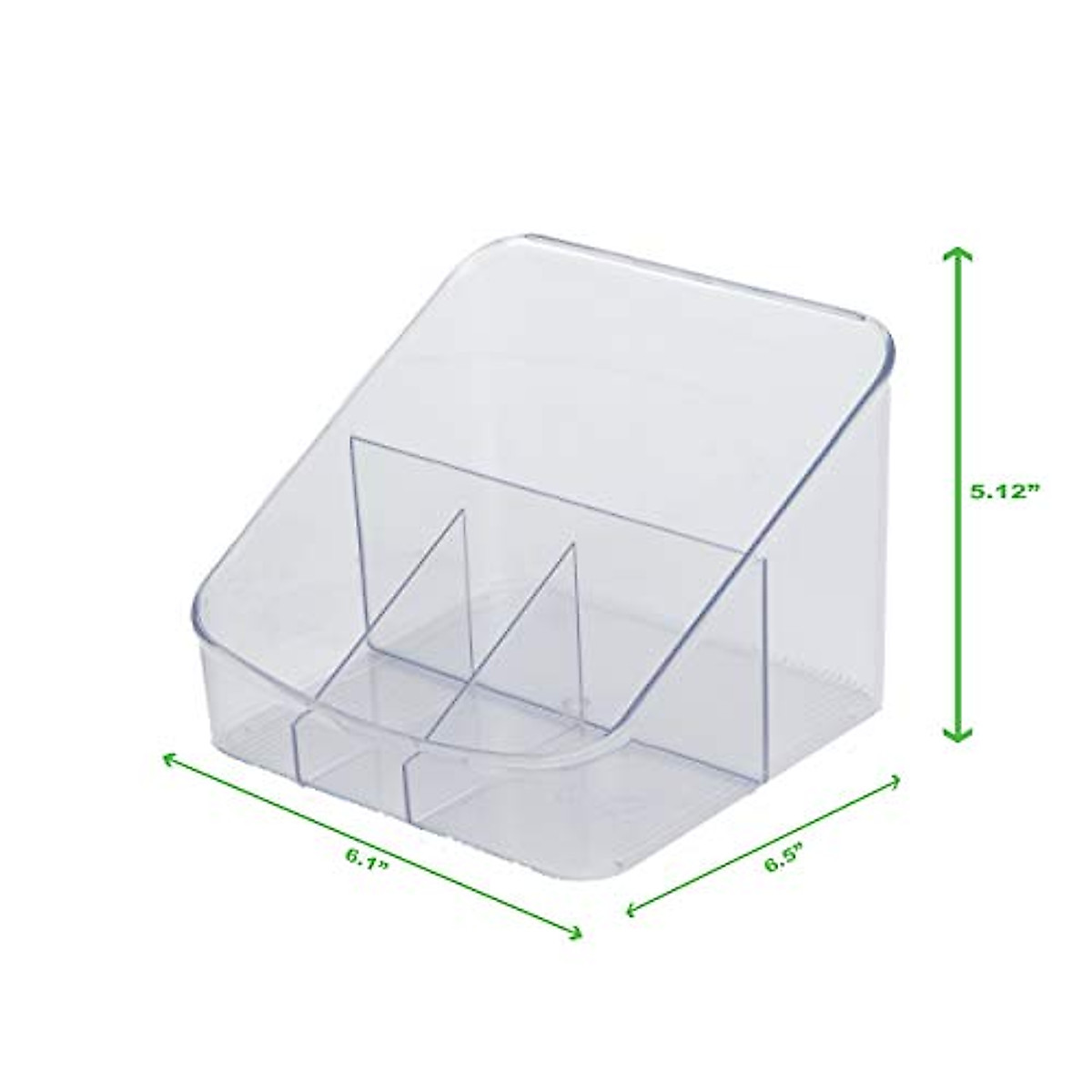 Mind Reader CADMINI-CLR Multi-Purpose Mini Acrylic Coffee & Tea Condiment Storage Organizer, for Vanity, Bathroom, Office and Much More, Clear