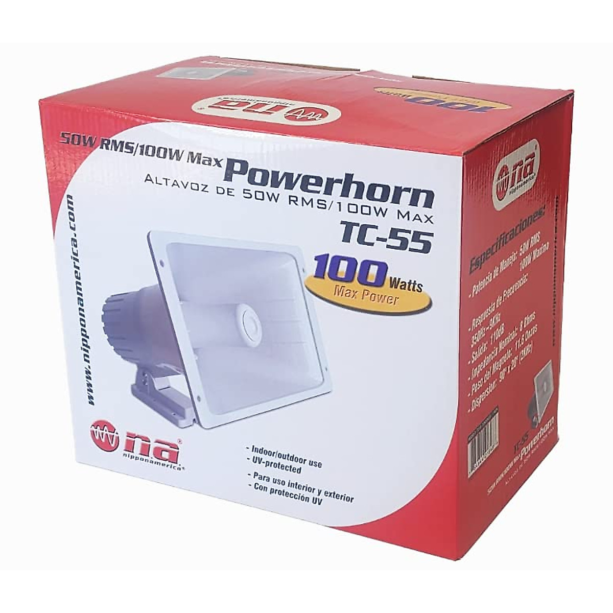 Nippon America 6 Pack PA Horn Speakers 100 Watt Indoor or Outdoor for Music Paging Stadiums