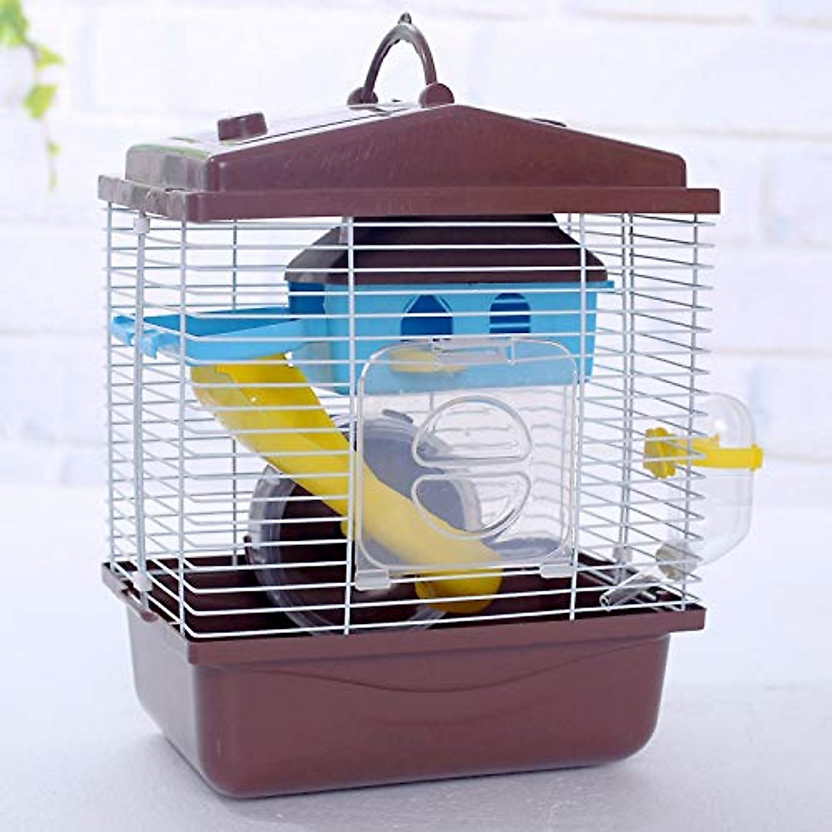 GFHFG Pet Cage Hamster with Transparent Skylight Double Layer House for Hamster Golden Hamster Pet Blue