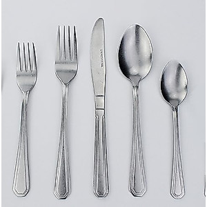Silverware Set Cutlery Food-Grade Stainless Steel Retro Bordered Utensil Flatware Home Restaurant Small Business,Mirror Finish Tableware 20 Piece Service for 4