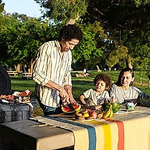 XXL Portable Toilet for Camping, 19.7"H Super Large Retractable Potty for Adults, Adjustable Height, with Liquid Waste Gel, Toilet Bag (Black)