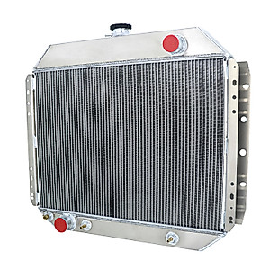 Rubivel 433 Radiator Replacement for 1966-1979 Ford F100 F150 F250 F350 Bronco 1967 1968 1969 1970 1971 1972 1973 1974 1975 1976 1977 1978 2.8L 3.3L 3.9L 4.7L 5.0L 5.8 6.6 6.4, 4 Row Aluminum Radiator