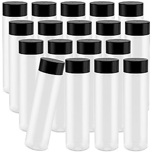 MAHIONG 18 PCS 17 Oz Bulk Empty Sensory Bottles, Plastic Juice Bottles with Caps, Reusable Clear Drink Containers, PET Water Bottles for Juice Milk Homemade Beverages
