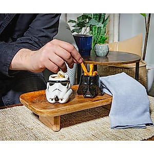 Silver Buffalo Star Wars Darth Vader and Stormtrooper Helmets Sculpted Mini Mugs | Set of 2