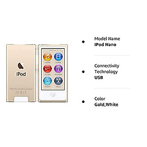 M-Player iPod Nano 16GB Gold 8th Generation with Generic Accessories [Packaged in White Box]