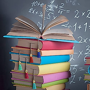 10 Pieces Teacher Bookmark Teachers Appreciation Gift for Back to School First Day of School Teachers Day Graduation Book Page Marker with Pendant for Teacher of Preschool High School