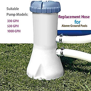 coersd Easy Set up Summer Swimming Pool Replacement Hose for Above Ground Pools, Swimming Pool Cleaner Hose Filter Pump Hose for Pump