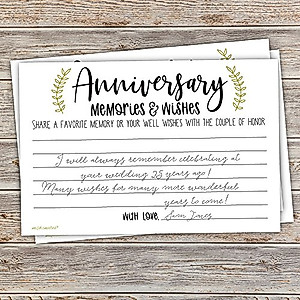 Laurel Anniversary Memories and Wishes Cards (50 Count)