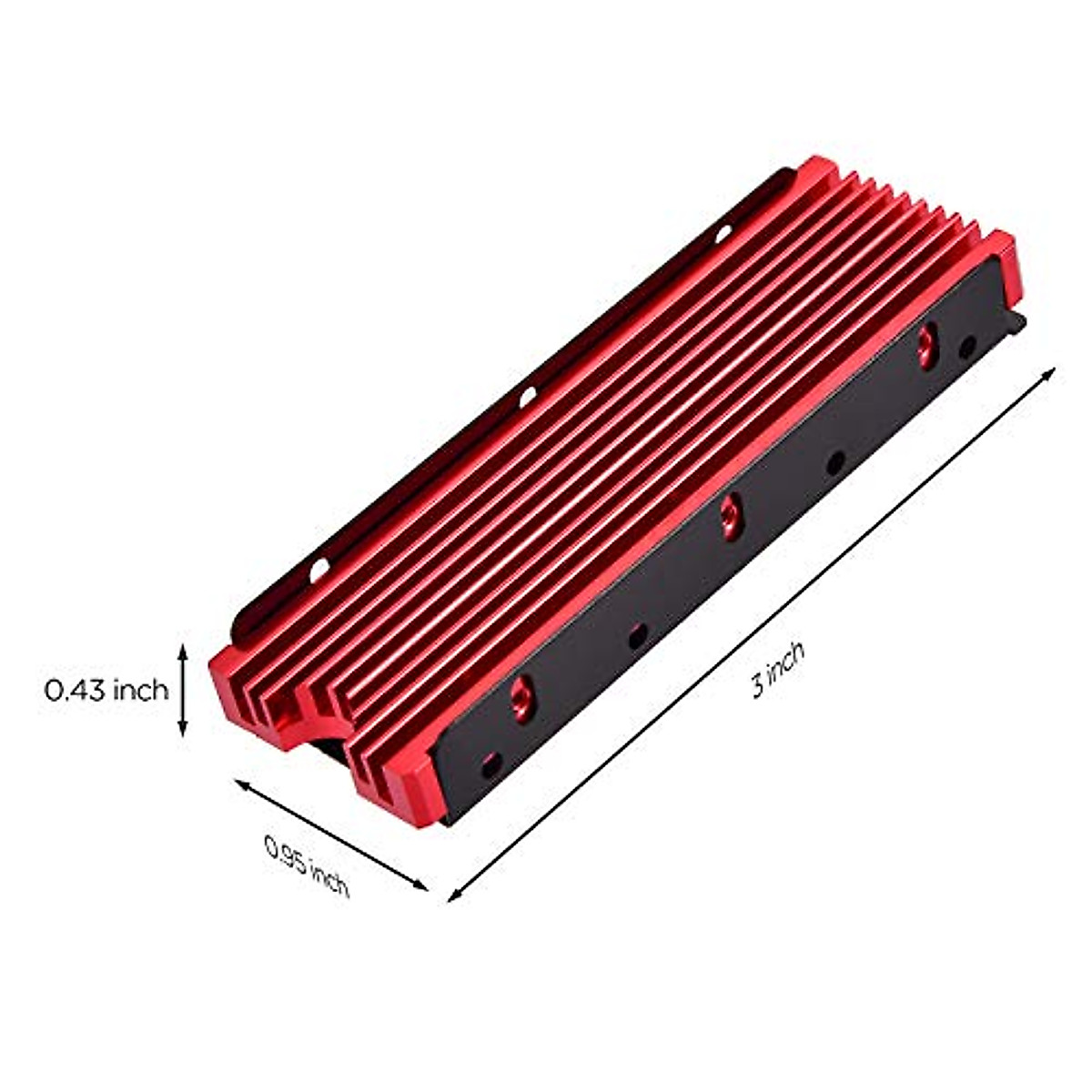 M.2 2280 SSD Heatsink, PCIE NVME or SATA M.2 2280 SSD Double-Sided Heat Sink, M.2 SSD Heatsink for PS5/ PC, Support Samsung 990 980 Pro & WD Black SN770 SN850 - Red