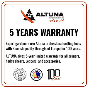 Altuna Pocket Blade Sharpener for Garden Tools with Tungsten Carbide Blade - Universal Tool Sharpener for Pruning Shears, Hedge Scissors, Clippers, Pocket Knives, and More