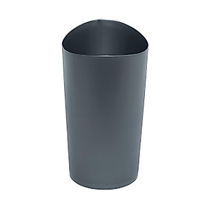 Rubbermaid Spa Works Vanity Wastebasket, Home/Bathroom/Office Use, Small 2.25 Gallon, Plastic, Gunmetal Blue