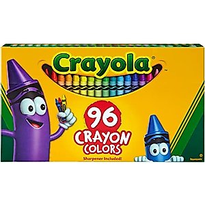 Classic Color Crayons in Flip-Top Pack with Sharpener, 96 Colors