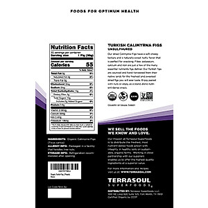 Terrasoul Superfoods Organic Smyrna Turkish Figs, 2 Lbs - No Added Sugar | Unsulphured | Perfectly Dried