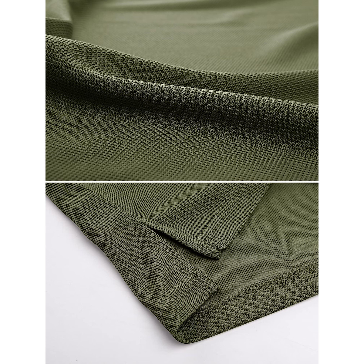 MAGCOMSEN Tactical Polo Shirts for Men Short Sleeve Summer Golf Shirts Casual Polo Shirt for Men Army Green S