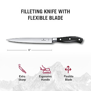 Victorinox Fully Forged Fillet Knife - Kitchen for Cutting Fish, Poultry & More - Premium Cooking Knife for Kitchen Accessories - 8"