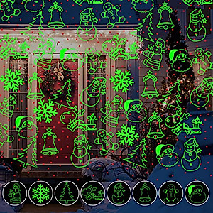 KGAR Christmas Laser Lights Projector Outdoors Indoor Xmas Decoration Red and Green Laser Light Show, Waterproof with Wireless Remote