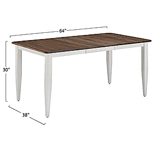 Carol's Inspirations 7 Piece Solid Maple Wood Dining Room Set | Full Kitchen Table Set with Table and 6 Chairs | 38” x 64” Rustic Rectangle Table with Eased Edge and Distressing | Handmade in USA