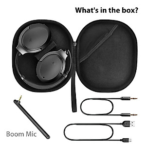 Avantree Aria Pro aptX-HD Bluetooth 5.0 Active Noise Cancelling Headphones with Boom Microphone for Music & Calls, SSD Option, Low Latency Over Ear Wireless & Wired Headset for Phone Computer Laptop