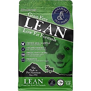 Annamaet Grain-Free Lean Reduced Fat Formula Dry Dog Food, (Chicken & Duck), 12-lb Bag