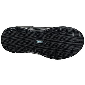 Skechers Men's Flex Advantage Sr Work Shoe, Black, 14 W US