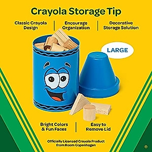 Crayola Storage Large Tip– Colorful Tip Character Storage Box, Creative Container For Kids Arts And Crafts Supplies, Stationeries, Small Toys And Keepsakes - Cerulean, Kids 3.5 Years And Up
