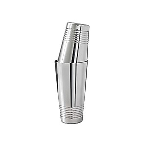 Crafthouse by Fortessa Classic Mixed Cocktail Drink Barware Shaker Set with Boston Shaker and Hawthorne Strainer, 2 Piece Set, Stainless Steel, CRFCC.SHAKERSET