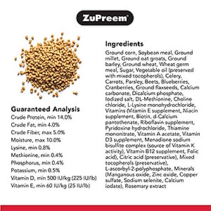 ZuPreem Natural Pellets Bird Food for Small Birds, 2.25 lb (Pack of 1) - Made in USA, Essential Nutrition for Parakeets, Budgies, Parrotlets