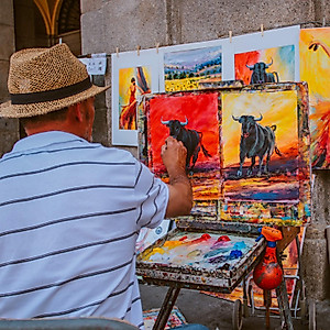 PHOENIX Painting Canvas Panels 8x10 Inch, 12 Value Pack - 8 Oz Triple Primed 100% Cotton Acid Free Canvas Boards for Painting, White Blank Flat Canvas Boards for Acrylic, Oil Paints