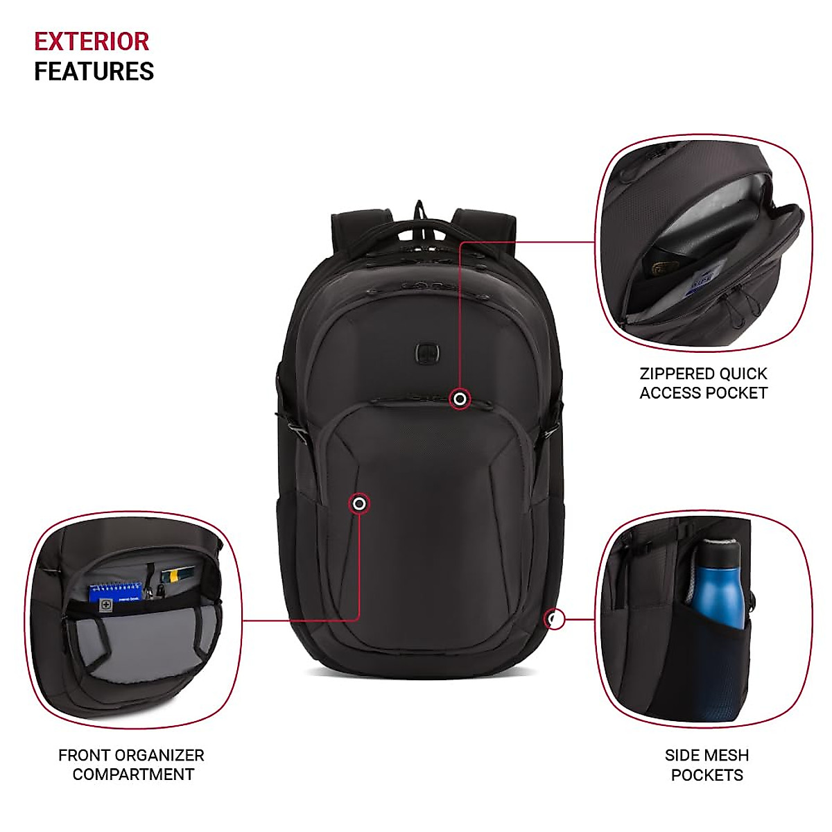 SwissGear FusionPro, Black/Charcoal, 19-Inch