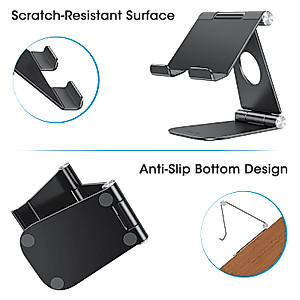 OMOTON Fully Foldable Tablet Stand, Black