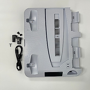 ZahoTse VR2 Charging & Storage Stand for Playstation VR2 Controller,PS VR2 / PS5 Charger with CD Storage Rack Headphone Mount（Playstation VR2 / PS5，White） 007