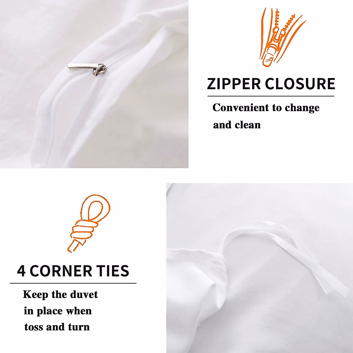 LTAETHC Duvet Cover Full Size, White Teddy Bear Cute Toy Bear 3D Print Duvet Cover Set, Luxury Soft 3 Pieces Bedding Set Breathable with 2 Pillow Shams for Hotel Bedroom Decor (No Comforter)