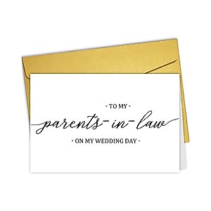 Nchigedy To Future Parents In Law On Our Wedding Day Card, Wedding Day Card for Mom And Dad of Bride Or Groom, Wedding Day Gift for Future In Laws