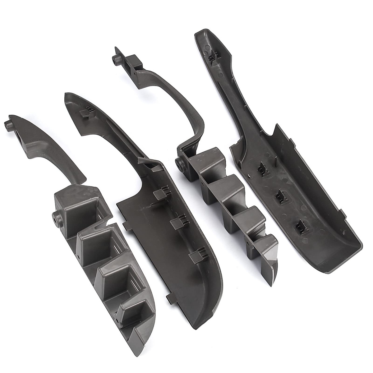 3mirrors Interior Door Pull Handle Front Driver & Passenger Side Armrest Handle Compatible with 2003-2019 Chevrolet Express or GMC Savana 1500 2500 3500 Van (Gray)