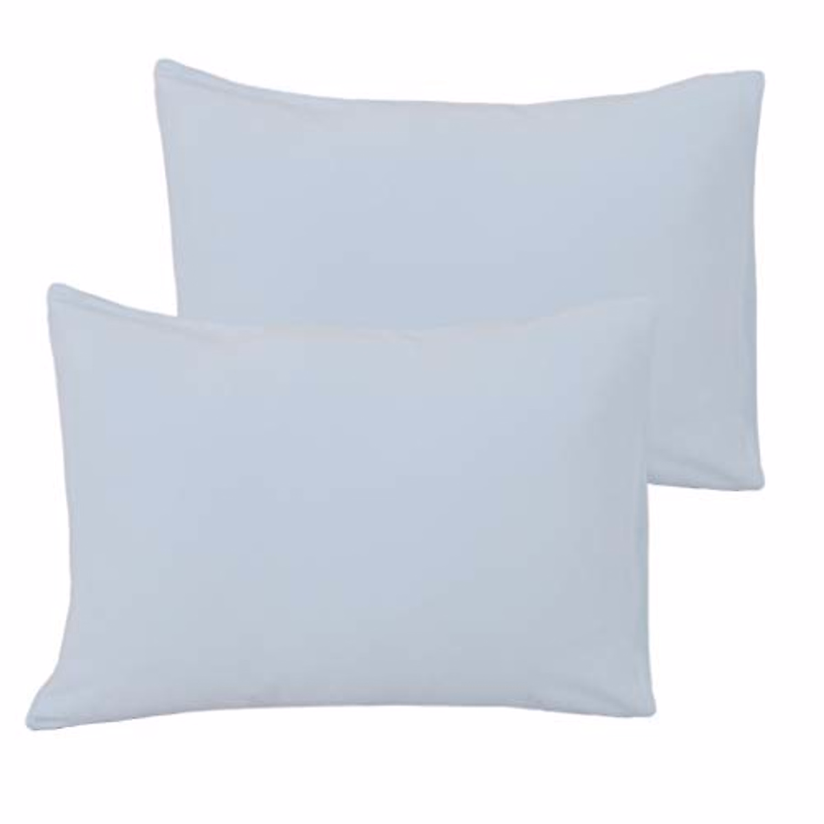 Belsden Jersey Cotton Soft Toddler Pillowcase, 2 Pack Travel Pillow Case with Envelope Closure, 14.5x20in, Breathable Moisture Wicking Pillow Covers Fit Small Pillows up to 14x19in, Lt Blue