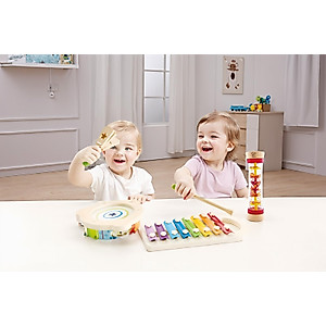 Hape Toddler Beat Box Set, Wooden Music Toy Set E8148