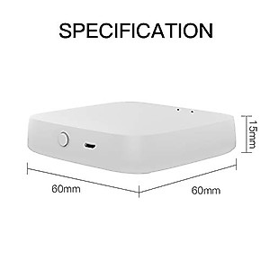 MoesGo Tuya ZigBee Hub, Only Support Tuya Device, Work with Smart Life App, Intelligent Bridge Wireless Smart Home Gateway Voice Control via Alexa, Google Home