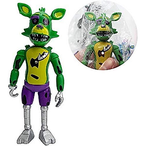 JianYia Inspired by Five Night Freddy's|5 pcs Set FNAF Action Figures|Dolls for All Kids Toys Gifts | Foxy Articulated Action|Figure Freddy/Kim Freddy/Fox/Chika/Bonnie|Size 5-6 ''|Multicolor